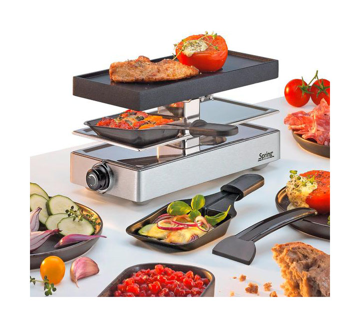 Spring Raclette für 2 26x11x13 cm Classic silber | tischwelt.de