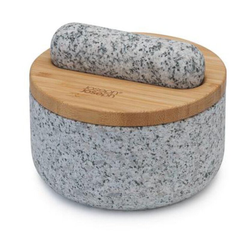 Joseph Joseph Mörser granit mit Bambusdeckel Dash | tischwelt.de
