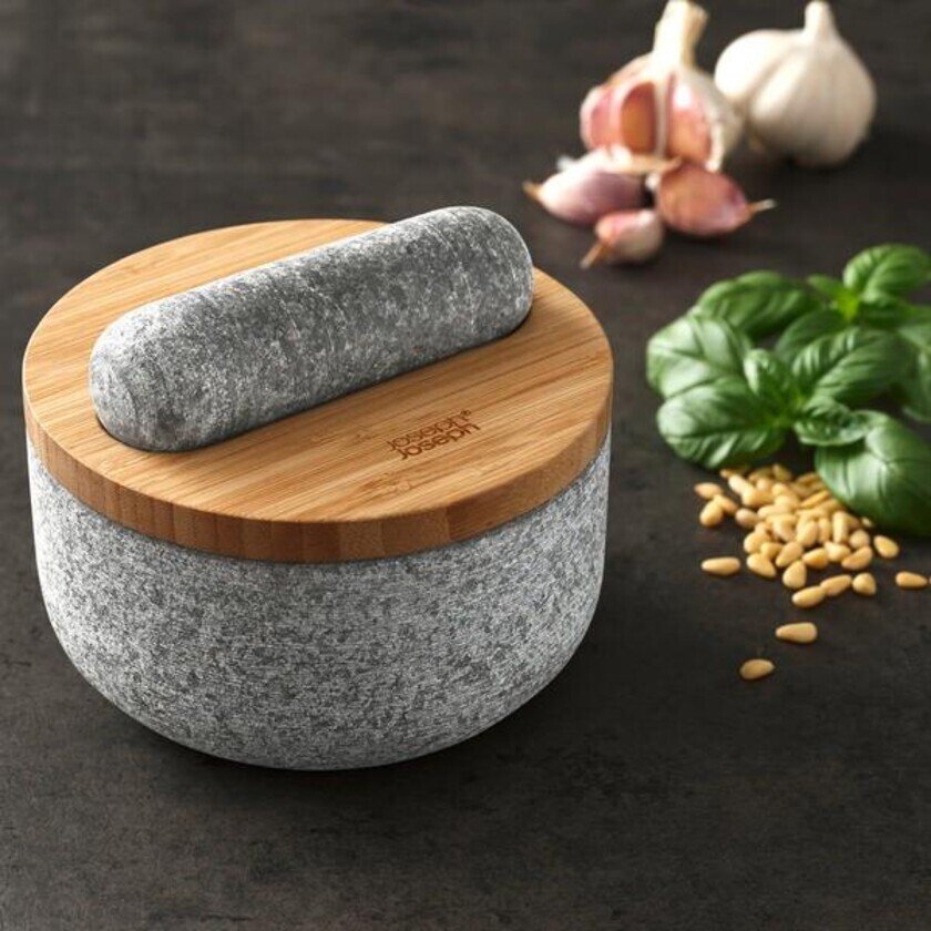 Joseph Joseph Mörser granit mit Bambusdeckel Dash | tischwelt.de